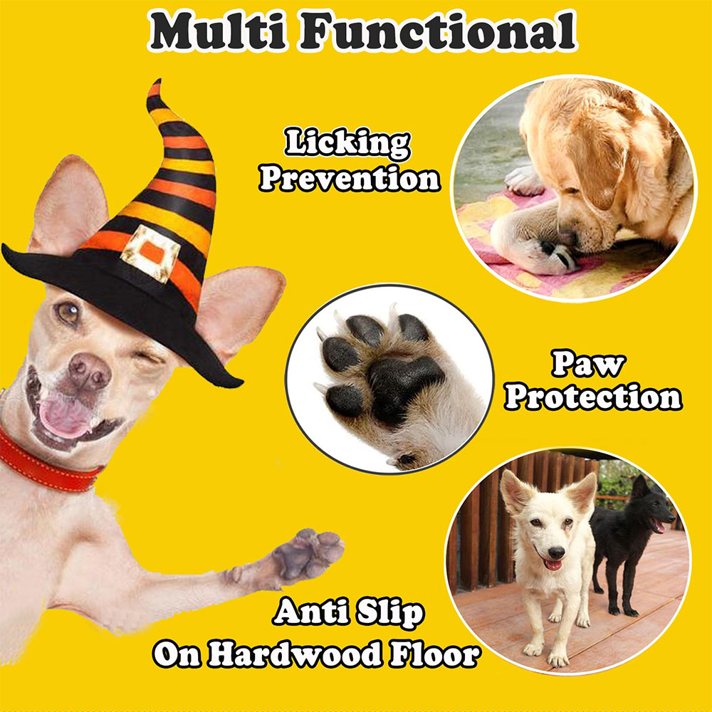 AQUARZOO 4 PCS/Set Anti-Slip Dog Socks for Medium Large Dogs,Non Slip ...