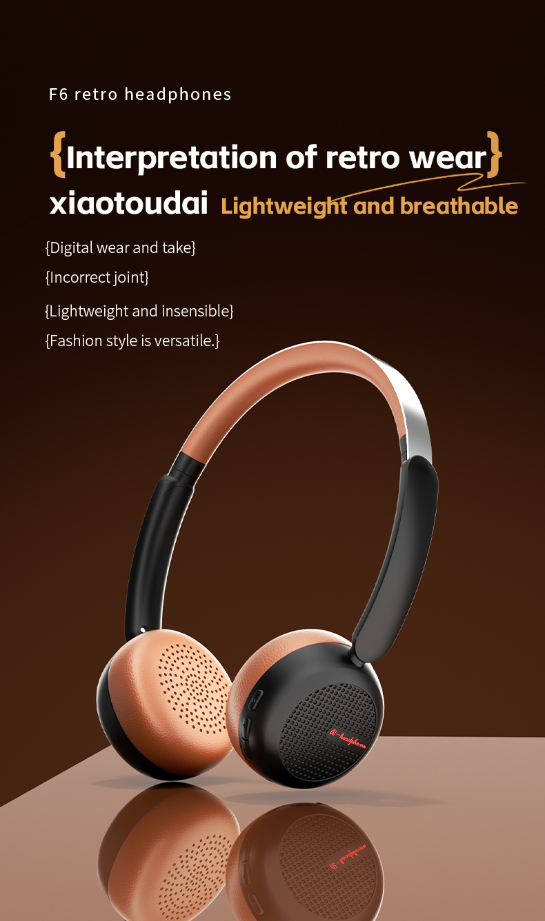 SPRISE Retro Wireless Bluetooth Headphones F06 with High Fidelity Sound ...