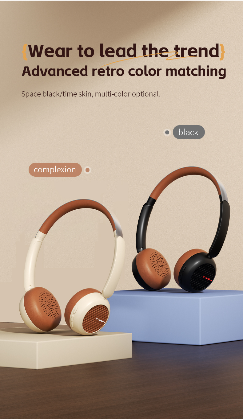 SPRISE Retro Wireless Bluetooth Headphones F06 with High Fidelity Sound ...