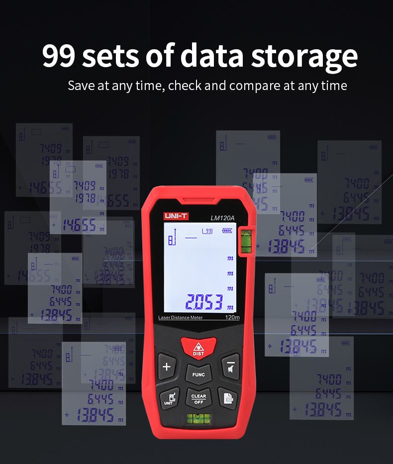 UNI-T Laser Rangefinder LM50A LM70A LM100A LM120A Laser Distance Meter Digital Range Finder ...