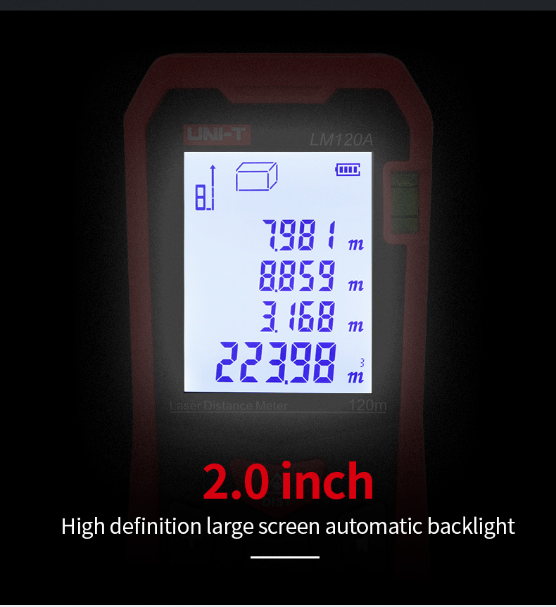 UNI-T Laser Rangefinder LM50A LM70A LM100A LM120A Laser Distance Meter Digital Range Finder ...