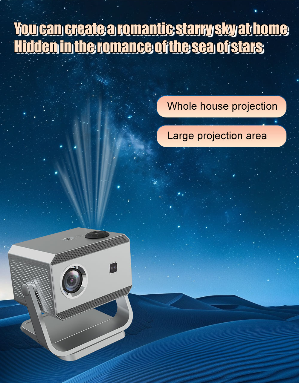 康佳/Konka C3 Starry Sky Mini Projector Ceiling Portable 360° Rotation ...