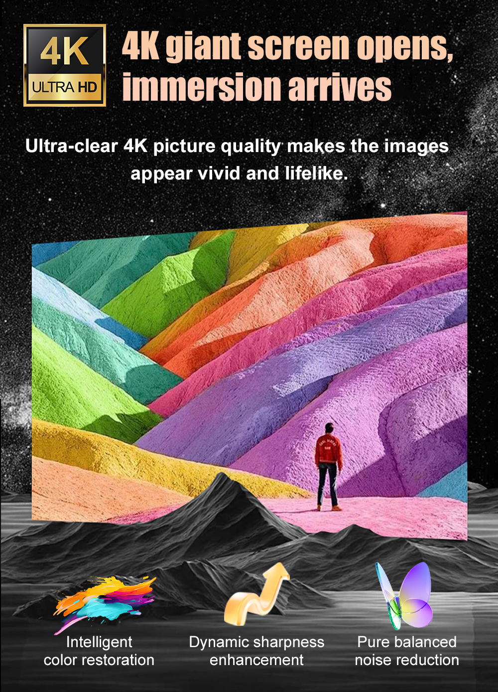 【2-Year Warranty】Konka/康佳 C3 dual-purpose projector 1080P portable HD ...