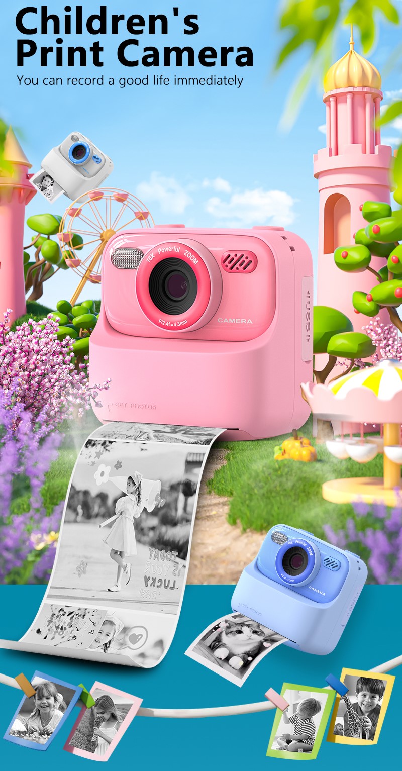 KIDDMEE P79 Kids Camera Instant Print Children Digital Printing Camera ...