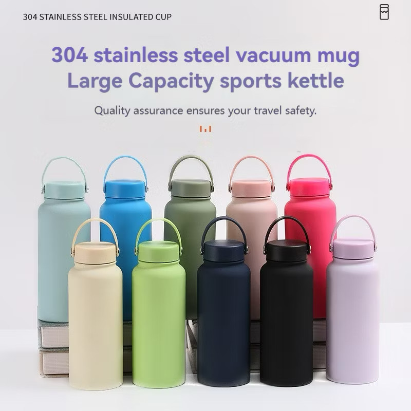 🔥24h delivery🔥[ 1000ml ] 304 Stainless Steel Bottle Thermos Vacuum Flask Tumbler With Handle ...