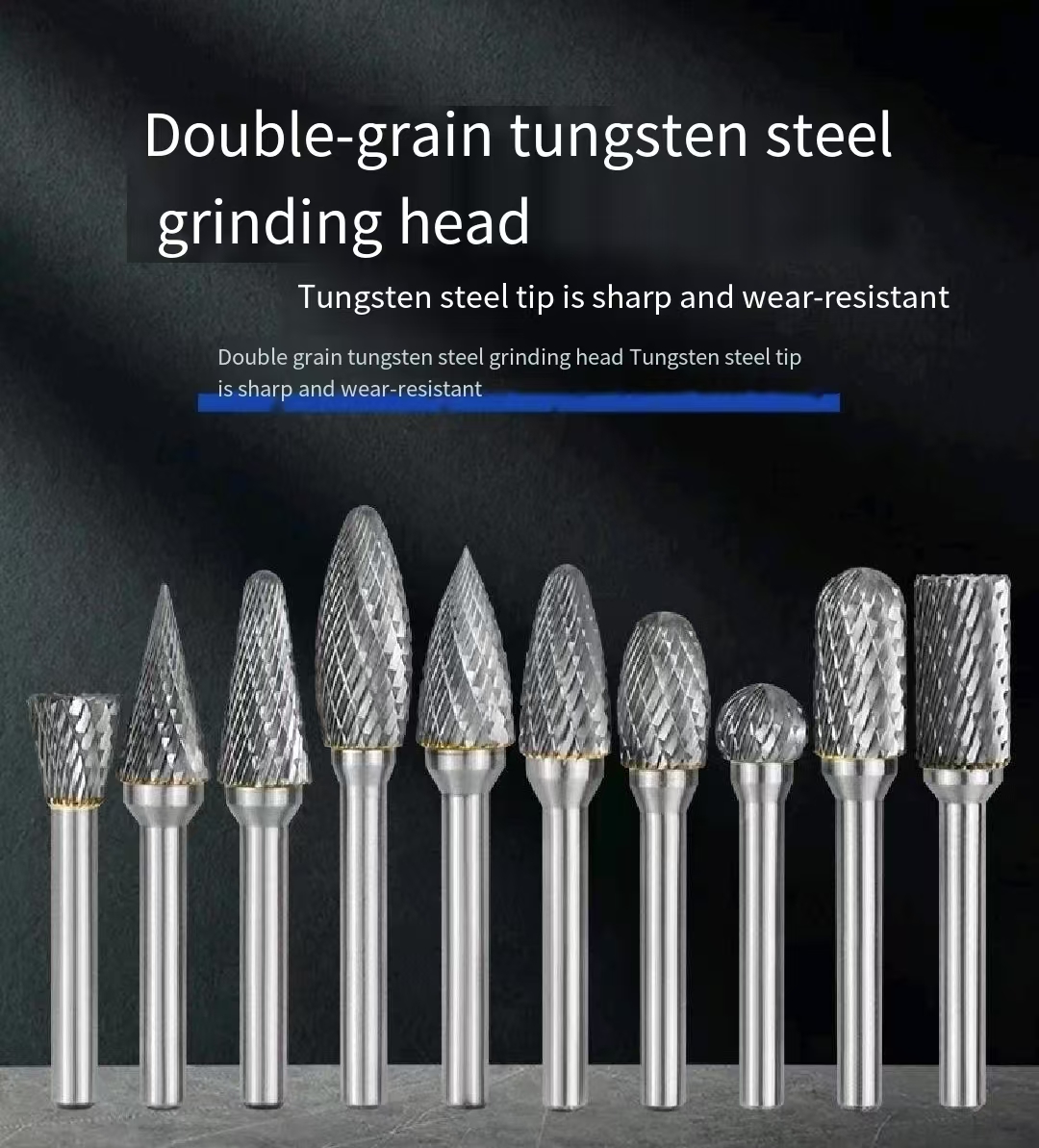 10pc 12mm Head 6mm Shank Tungsten Steel Solid Carbide Rotary File ...
