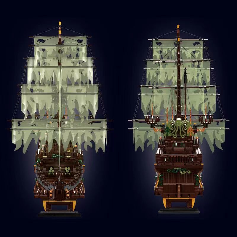 Flying Dutchman(84cm)Pirate Ship Building Blocks 4364+Pcs Mould King ...