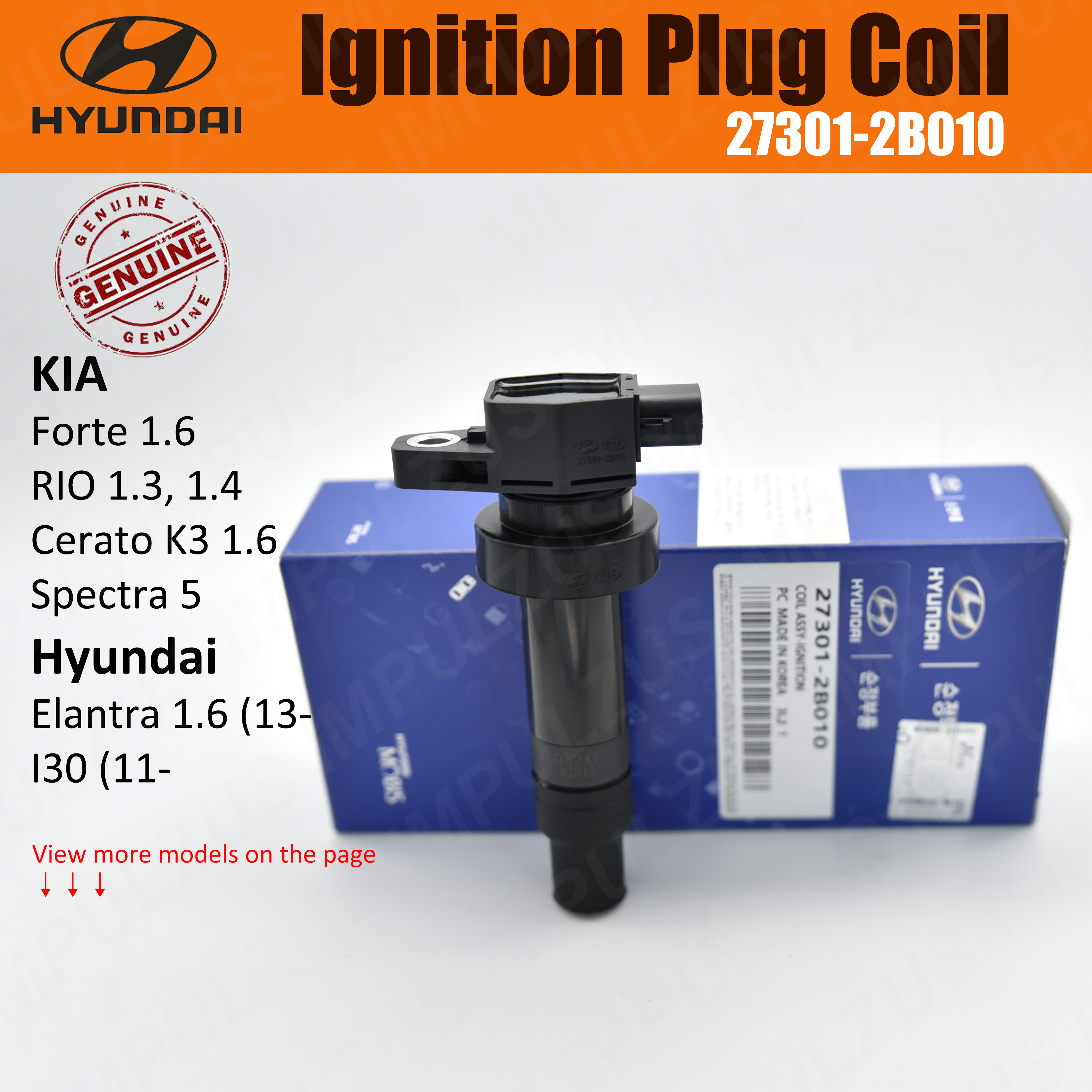 ORIGINAL Ignition Plug Coil KIA CERATO K3 FORTE 1.6 SPECTRA 5 RIO ...