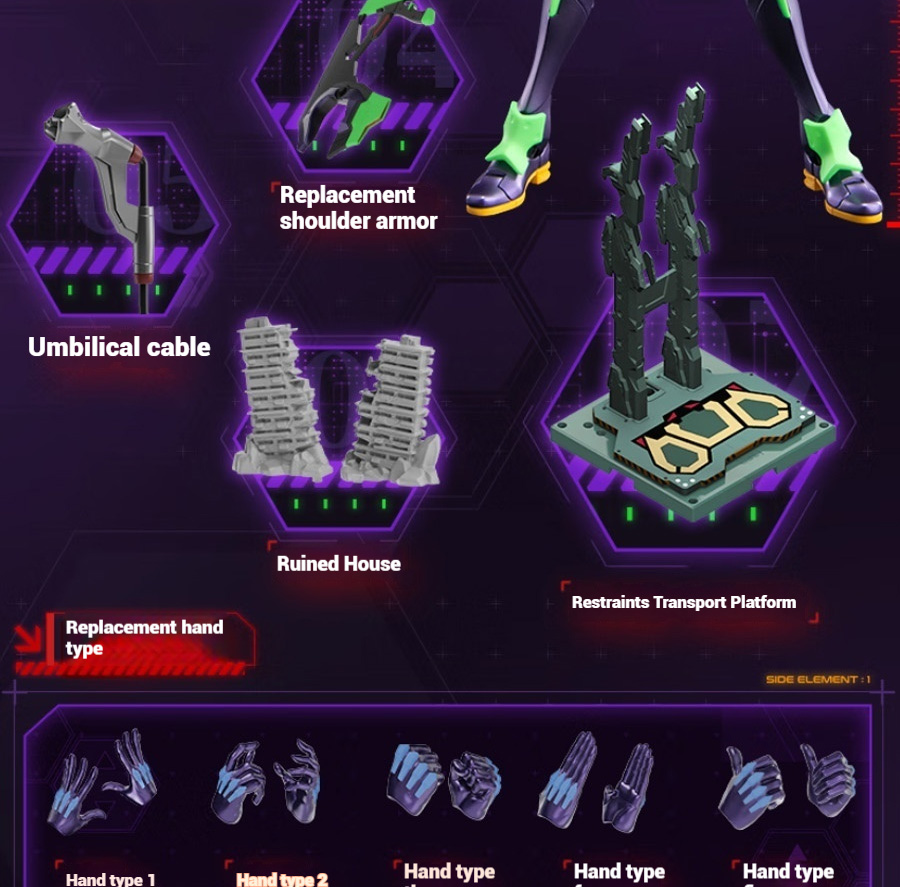 Bloco EVA initial machine Neon Genesis Evangelion Super Action Building ...