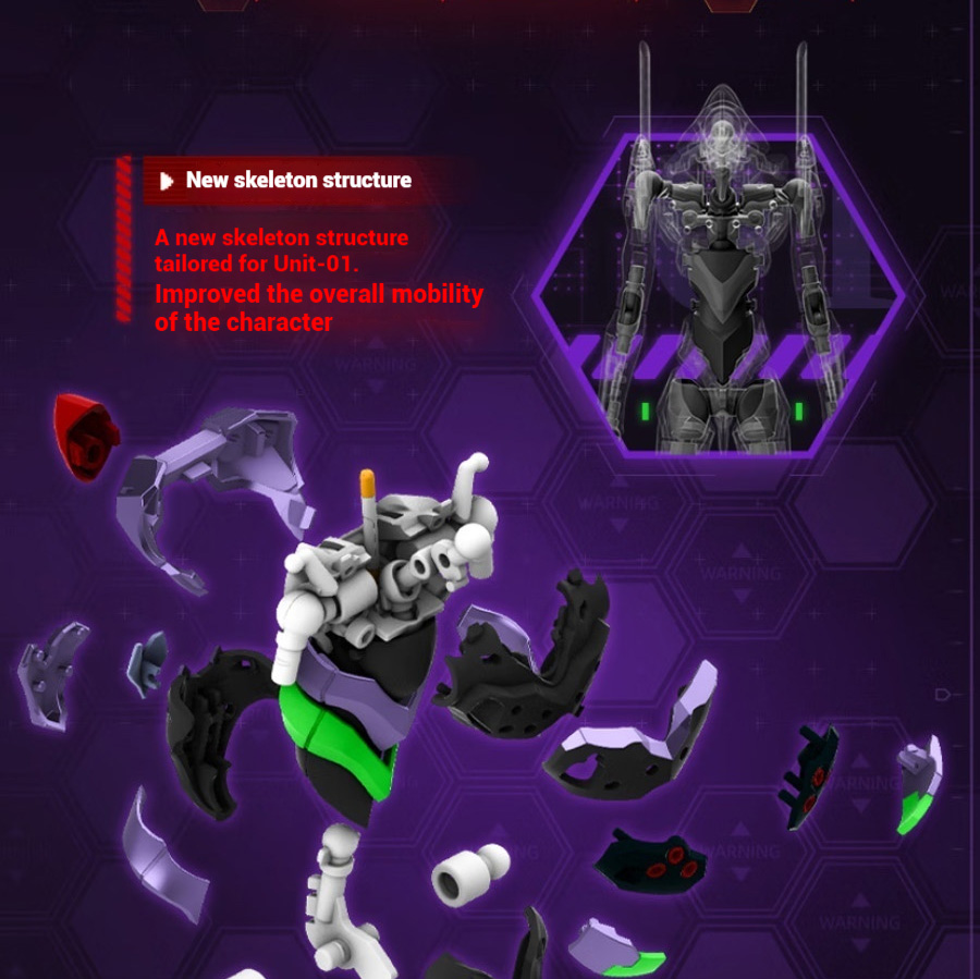 Bloco EVA initial machine Neon Genesis Evangelion Super Action Building ...