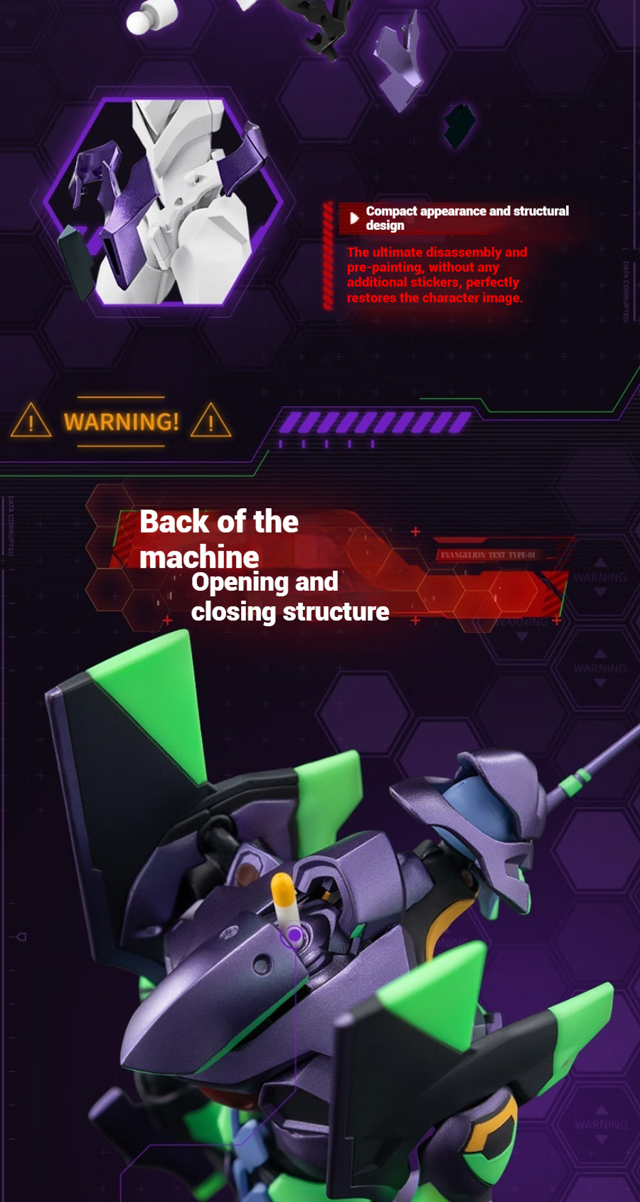 Bloco EVA initial machine Neon Genesis Evangelion Super Action Building ...