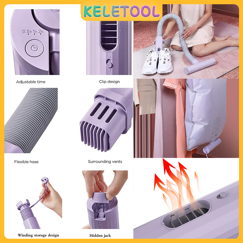 Electric clothes dryer Mini dryer machine Portable Clothes Dryer Hanging design Household Travel ...