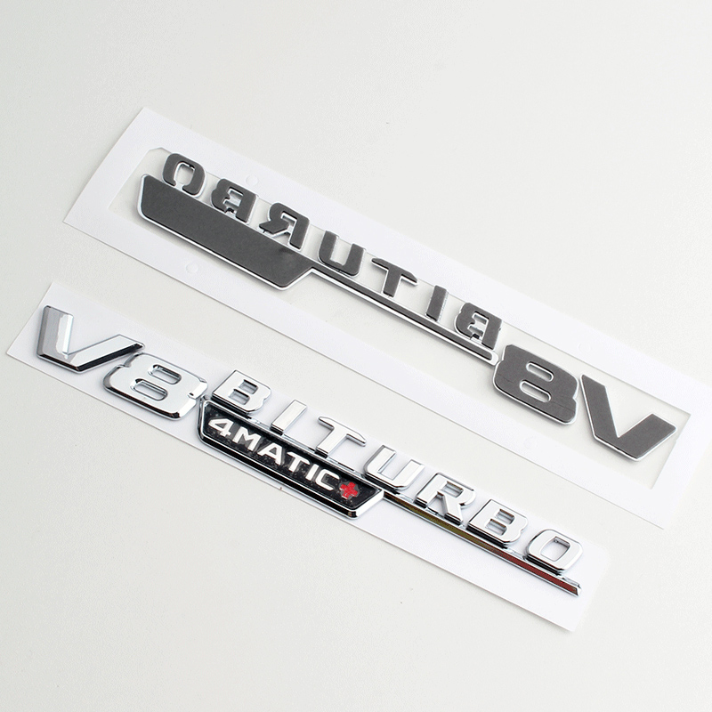 Car Fender Side Emblem V8 Biturbo 4matic Logo For Mercedes C63S W205 ...