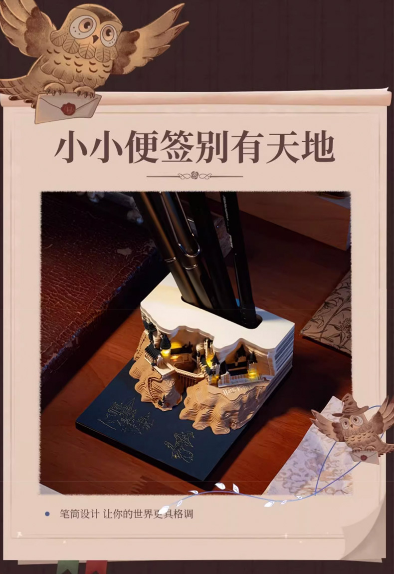 Harry Potter's Magical Castle Desk Calendar With LED Lights 2025 ...