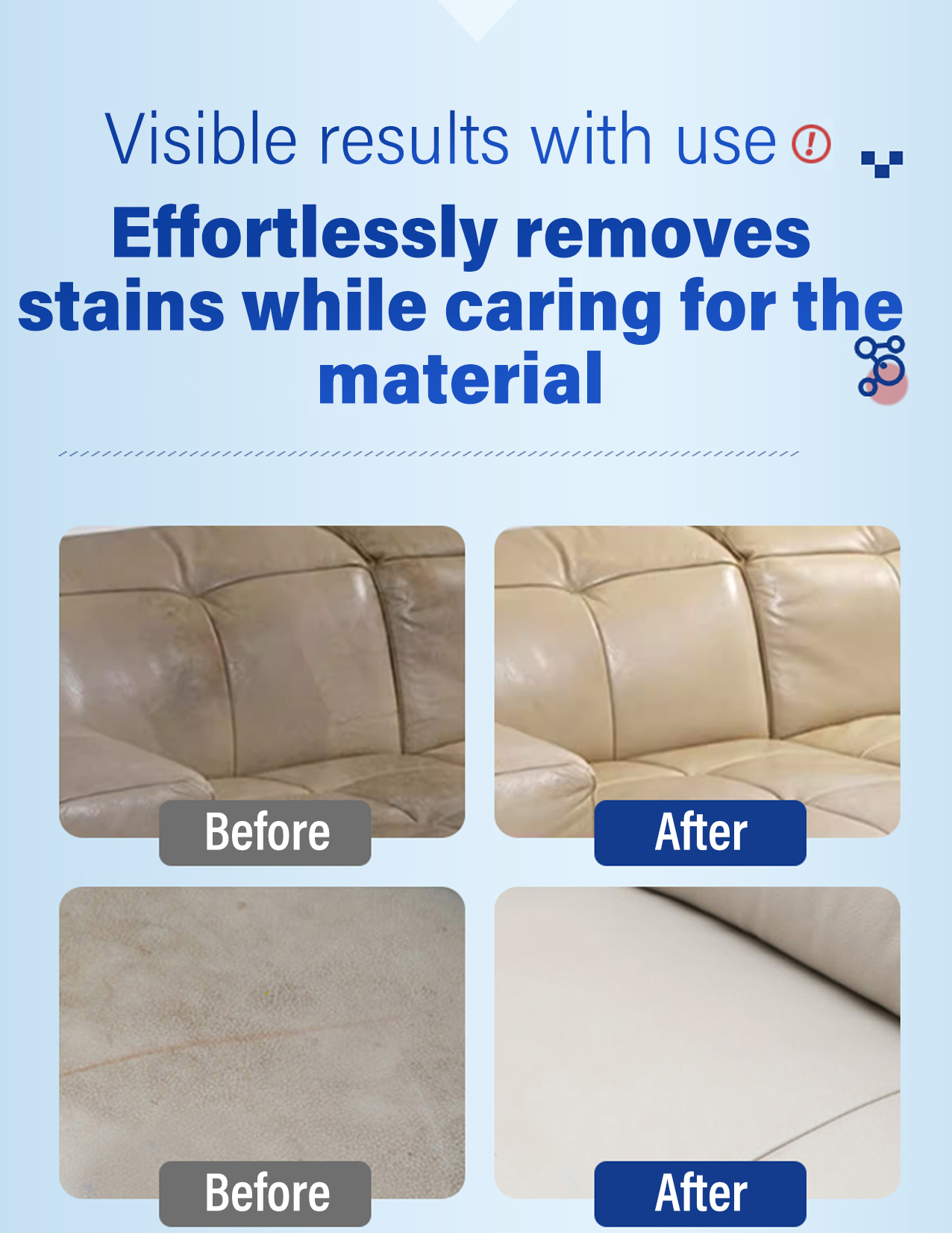 Cleaning and maintenance 2-in-1 Sofa cleaner spray 500ML Leather sofa ...