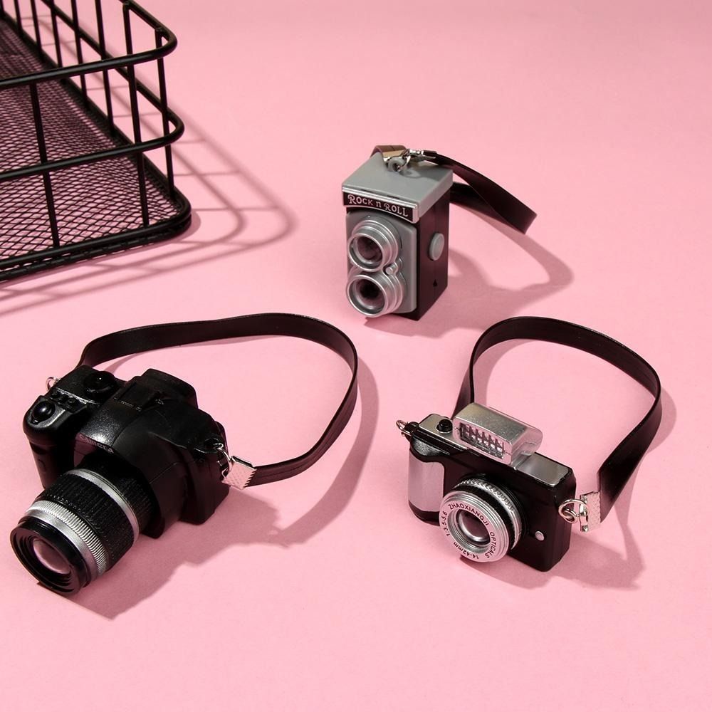 AOPHEKM Miniature Dolls Camera 1:12 Scale Mini SLR Kids Toys Shutter ...
