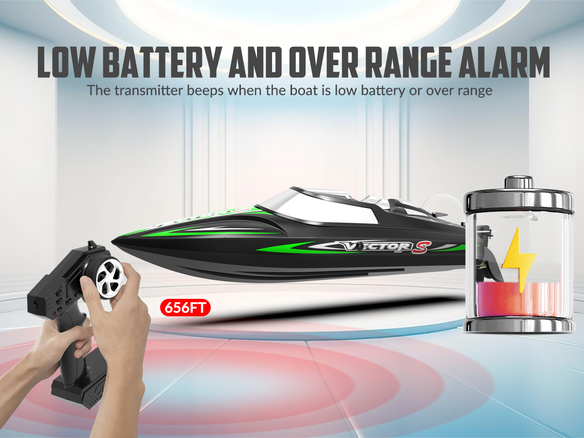 VOLANTEXRC RC Boat Racing High Speed Boat Control 2.4GHZ 48kmh ...