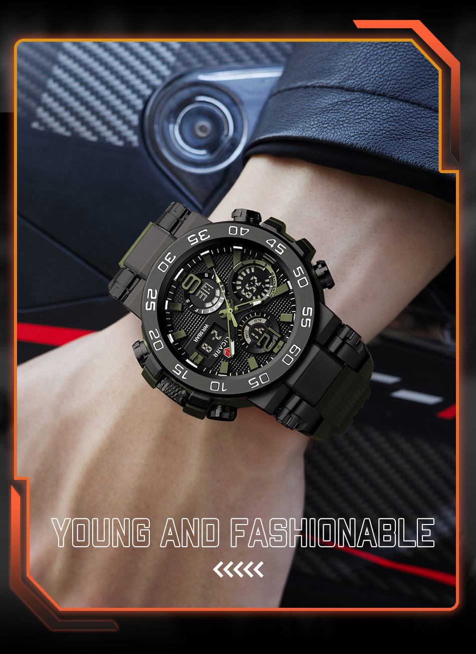 LICARR Top Brand Men's Watch Waterproof Athleisure Fashion Trend Men's ...