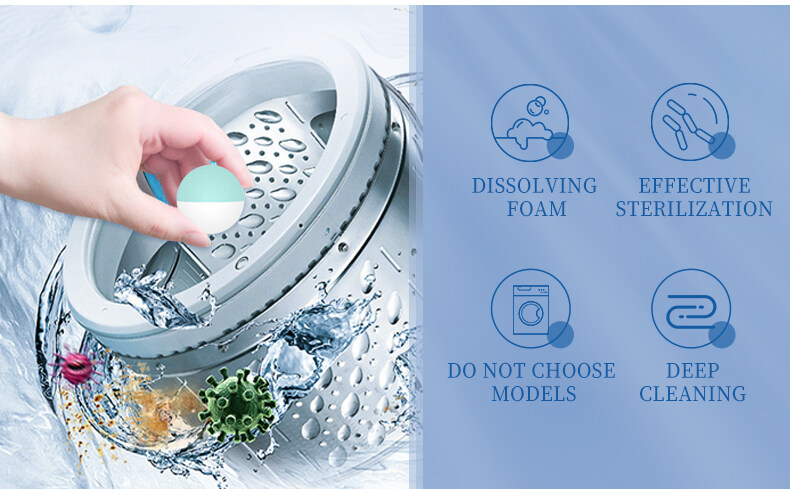 Dissolves 99.99% of stains Washing Machine Cleaner 12 Pcs/Box ...