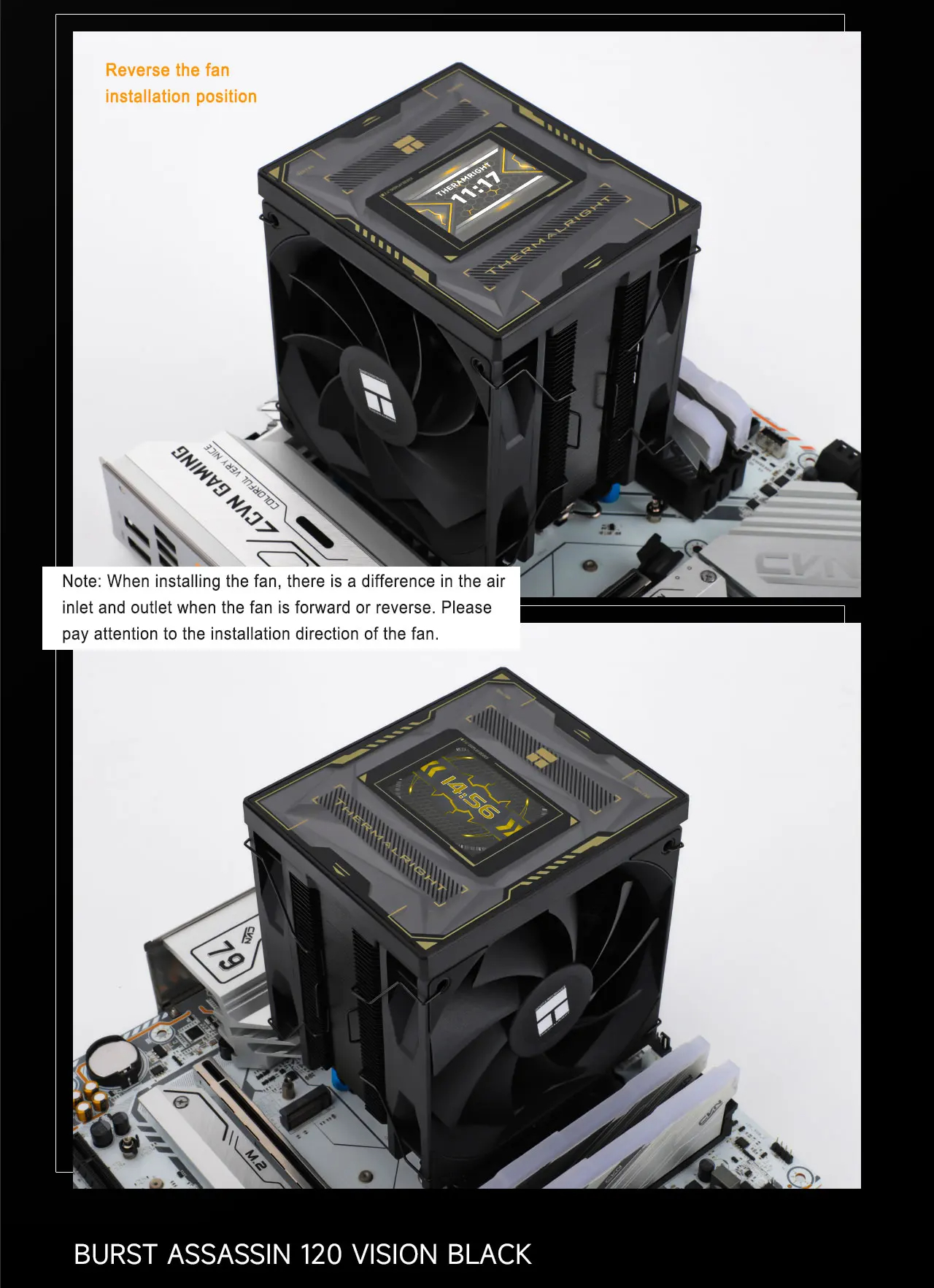 Thermalright Burst Assassin 120 VISION CPU Air Cooling Radiator 2.4 ...