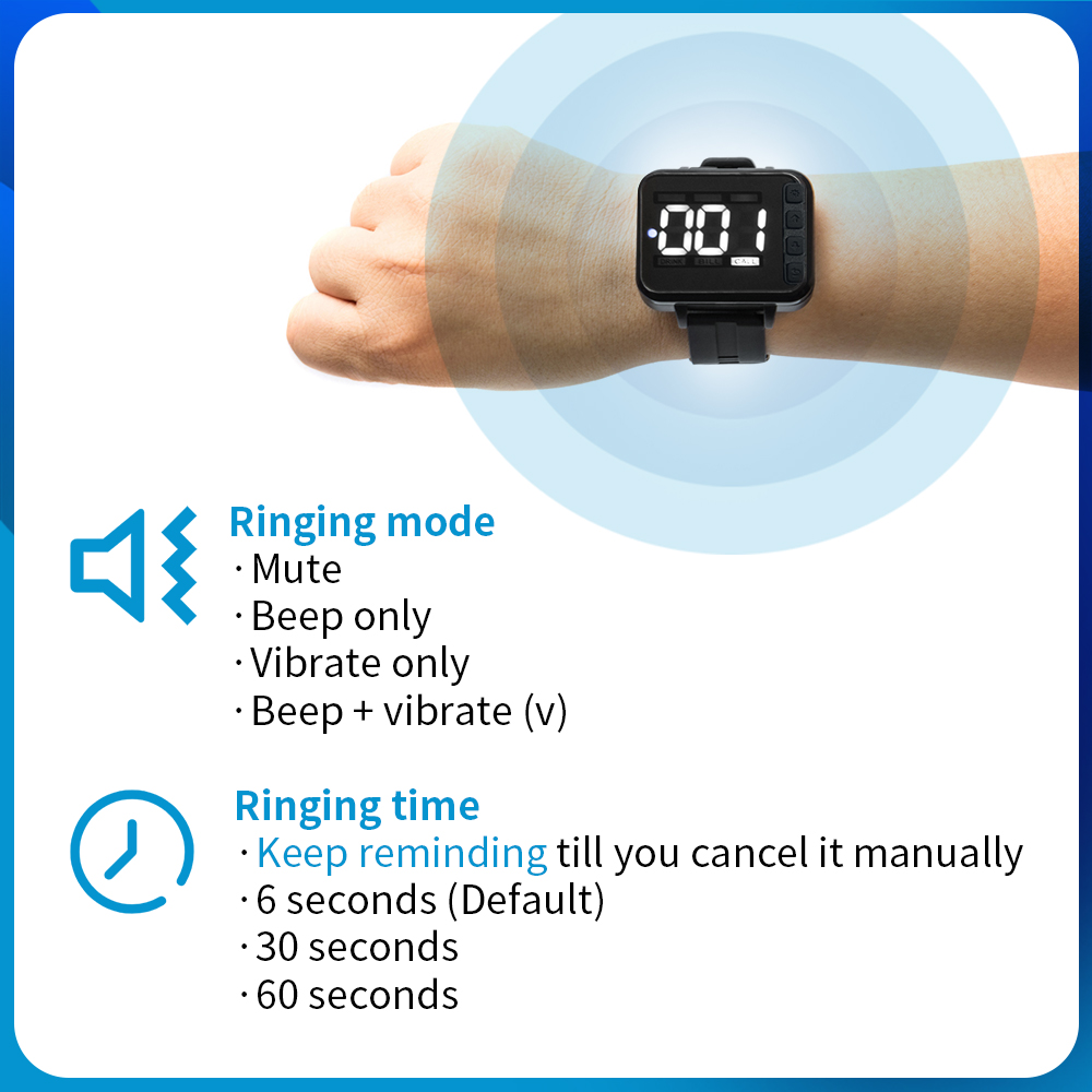 Restaurant Table Buzzer Service Calling System for Hotel Bar Waiter ...