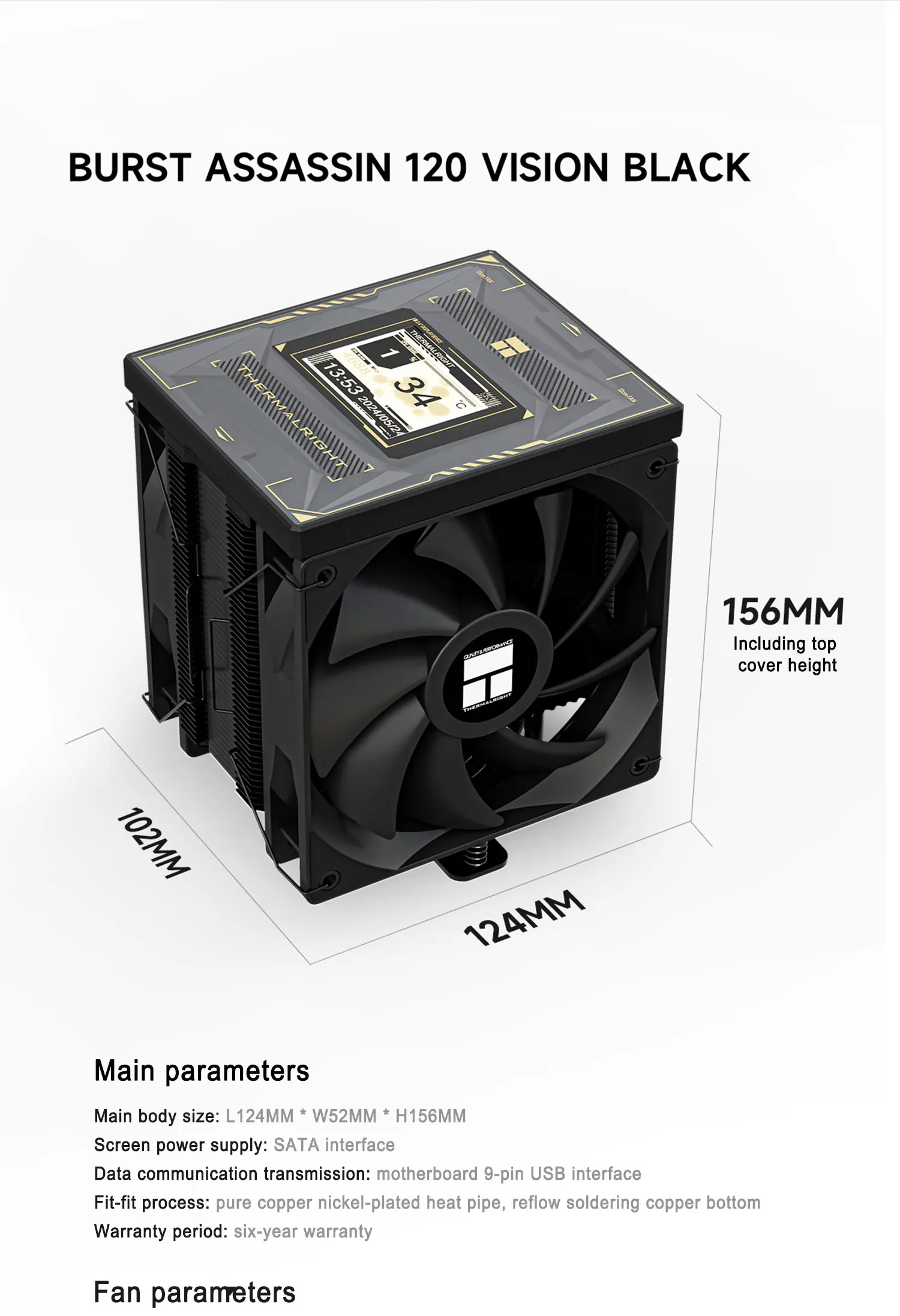 Thermalright Burst Assassin 120 VISION White CPU Air Cooling Radiator 2 ...