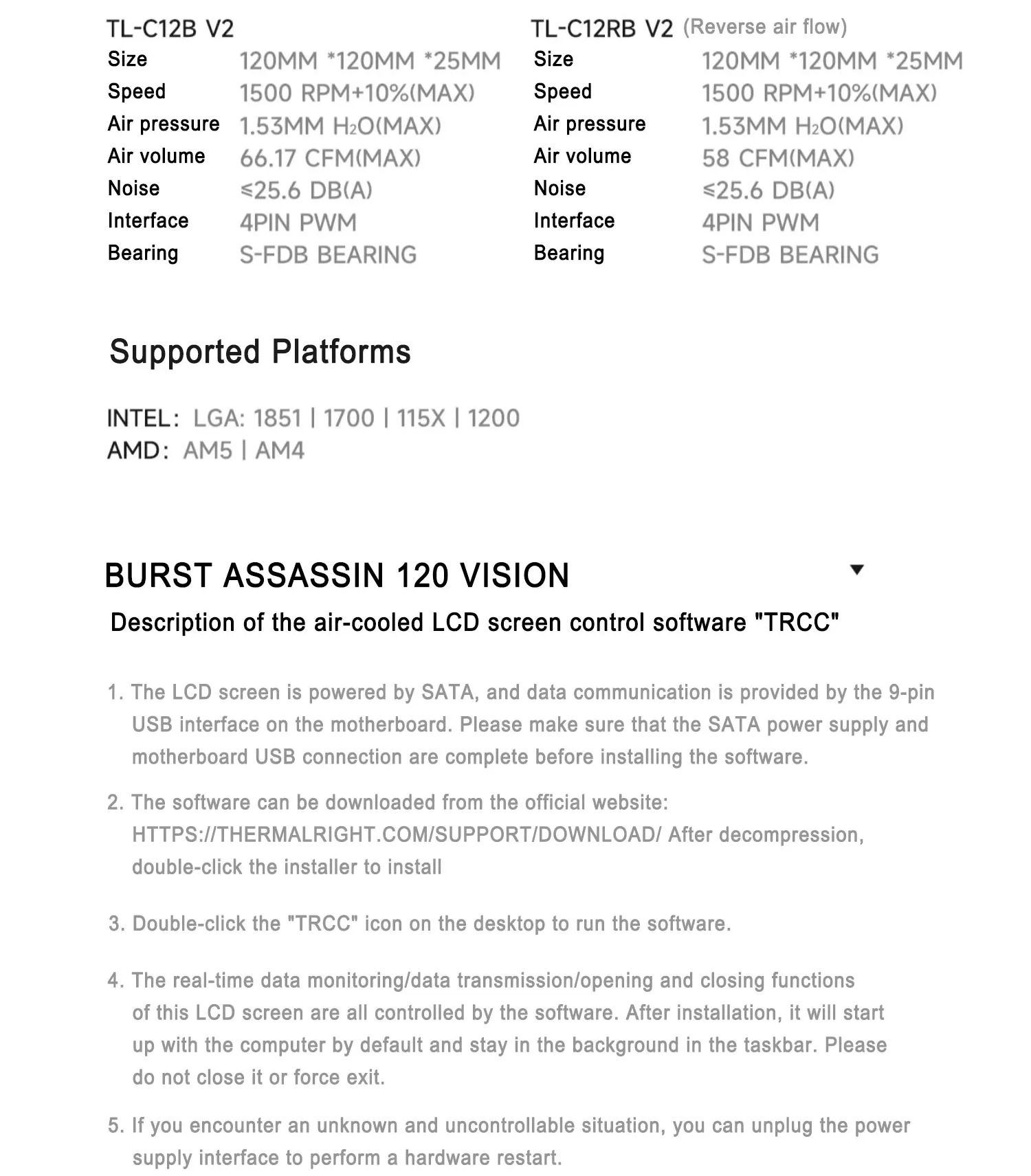 Thermalright Burst Assassin 120 VISION White CPU Air Cooling Radiator 2 ...