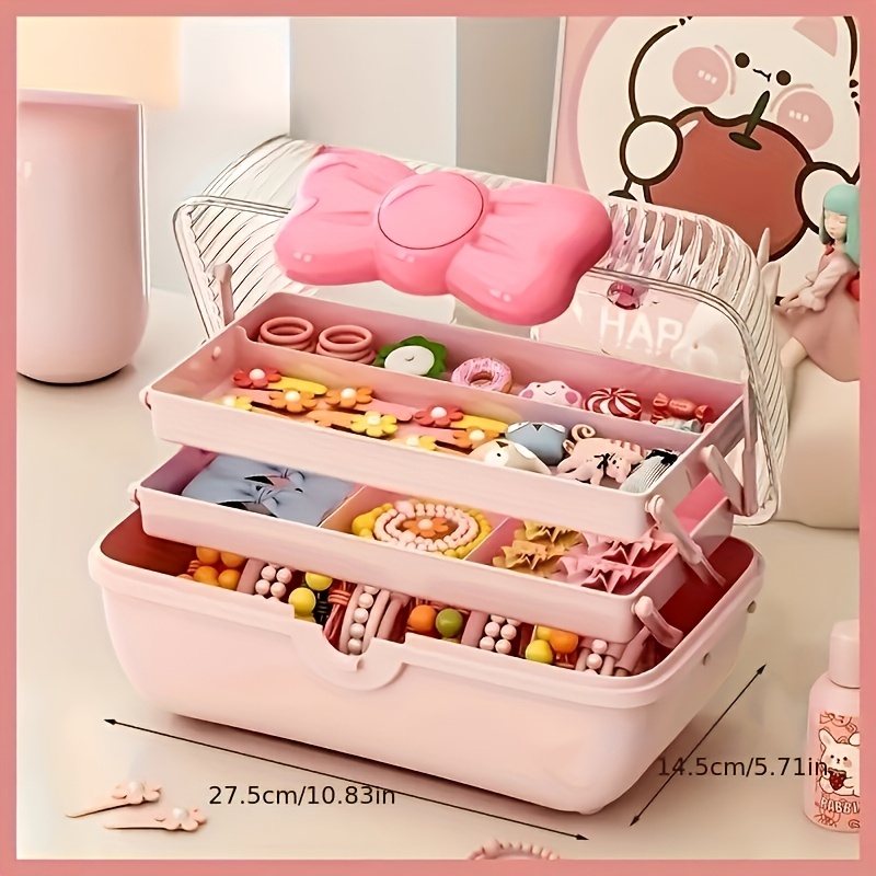 1pc Guka storage box children's hair accessories storage box stationery ...