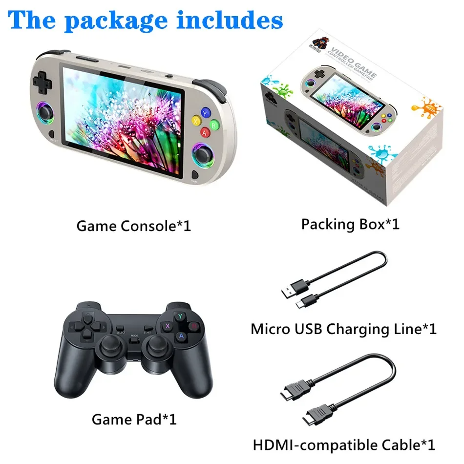 M22 Pro Handheld Retro Game Console 5.0'' IPS Screen Built In 20000 ...