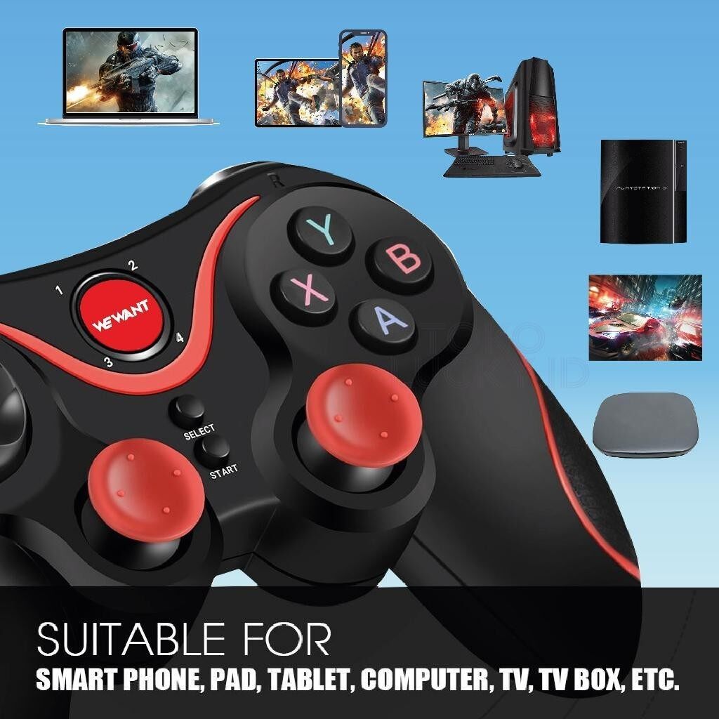 X3 Wireless Gamepad Controller for PC iOS TV Joystick Joypad Controller ...