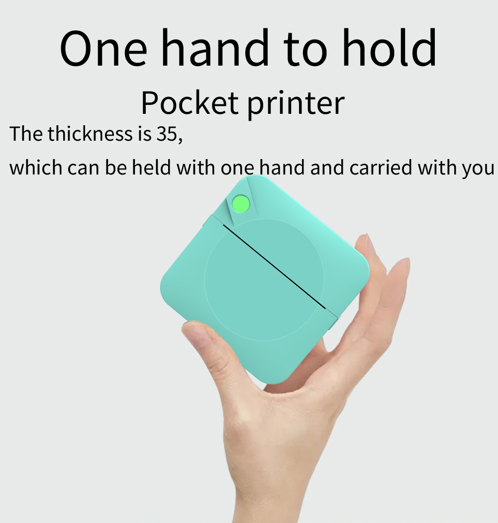 Mini Portable Thermal Label Printer Pocket Printer Wireless Bluetooth ...