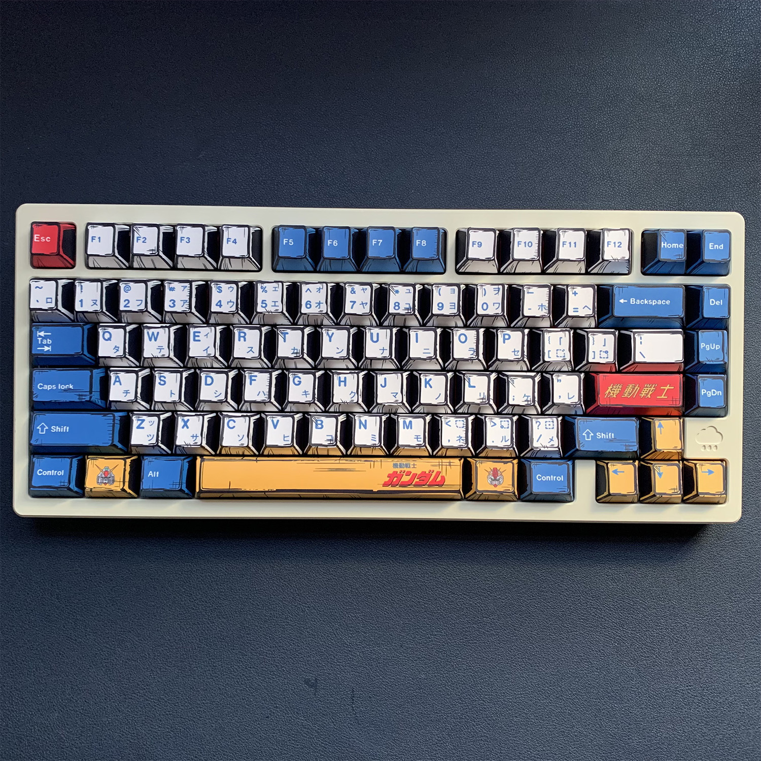 Gundam Comic Wind Keycaps PBT Dye-sub Cherry Profile Keycap Custom ...