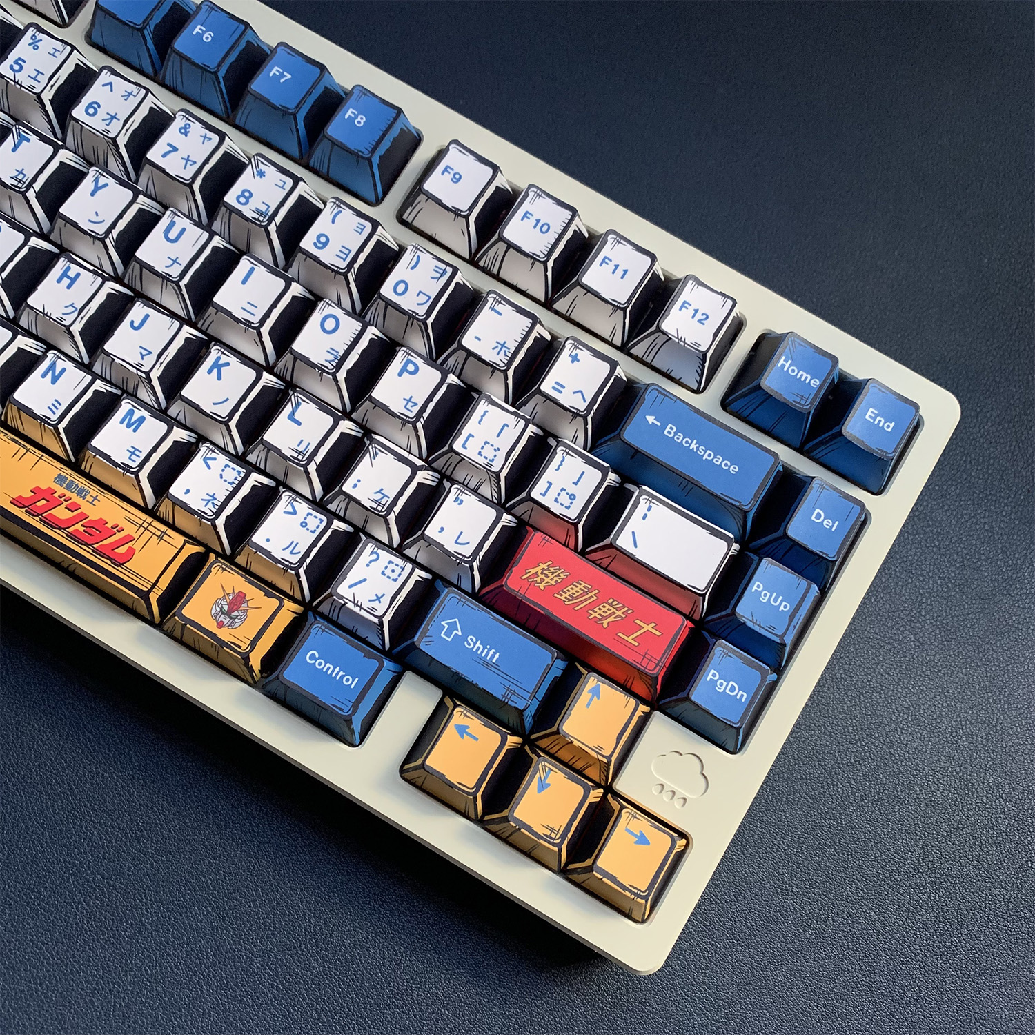 Gundam Comic Wind Keycaps PBT Dye-sub Cherry Profile Keycap Custom ...