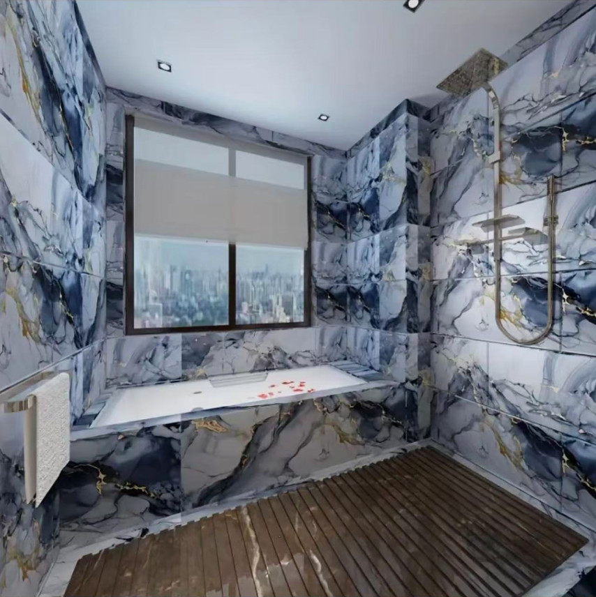 【Ready Stock】60*30cm 3D Marble Waterproof Wallpaper Self Adhesive Tile ...