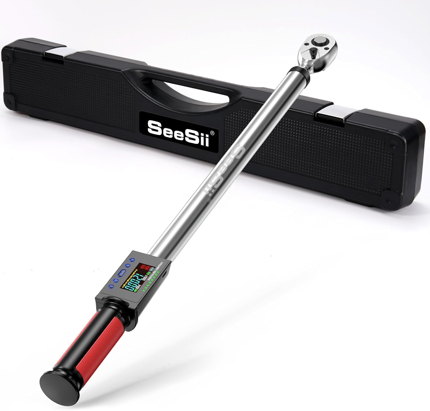 Seesii Digital Torque Wrench 1/2" Drive(12.5-250.8ft-lbs/17-340N.m), 2% ...