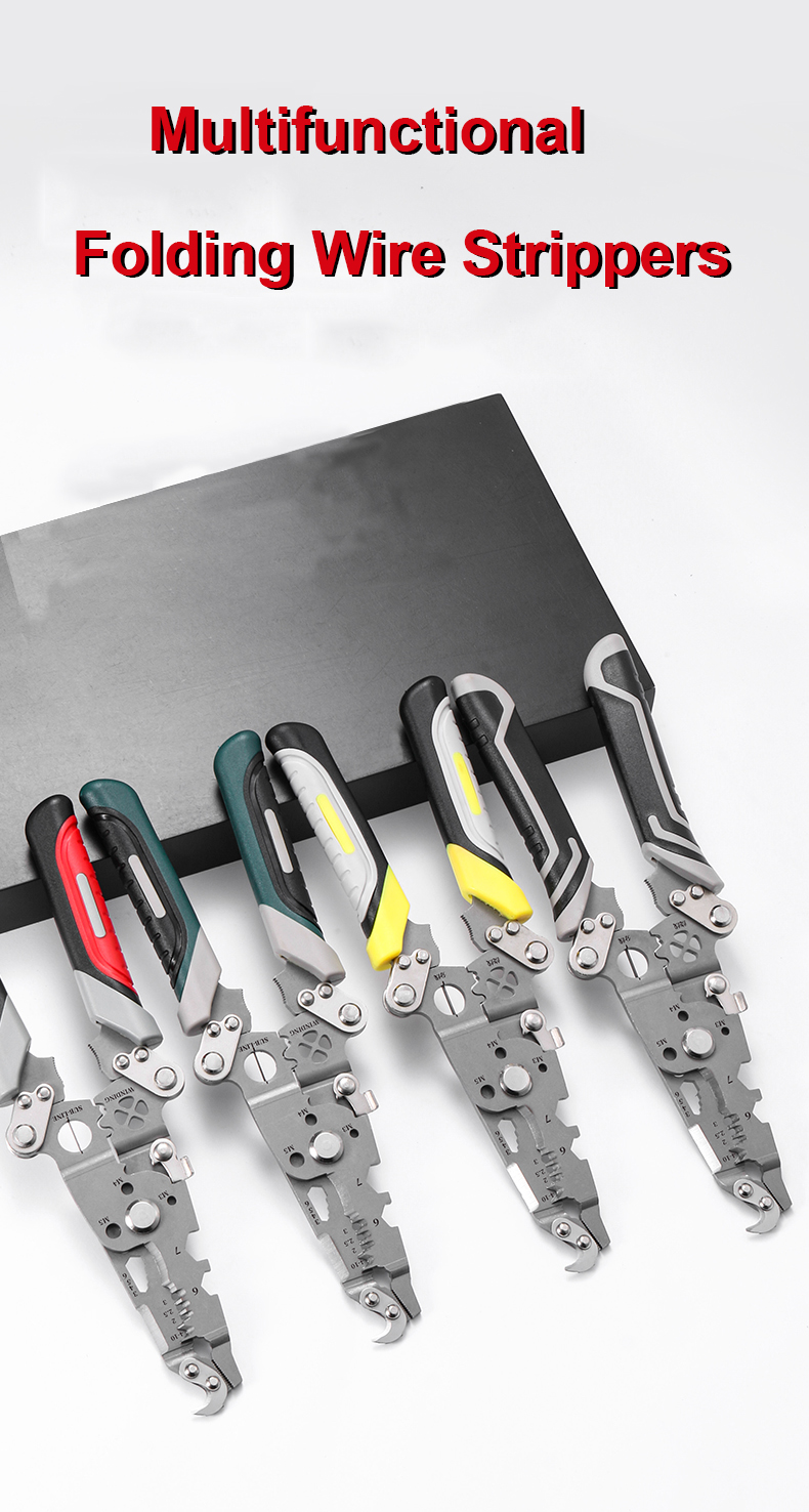 9 Inch Foldable Multifunctional Wire Stripper Electrician Wire Crimper ...