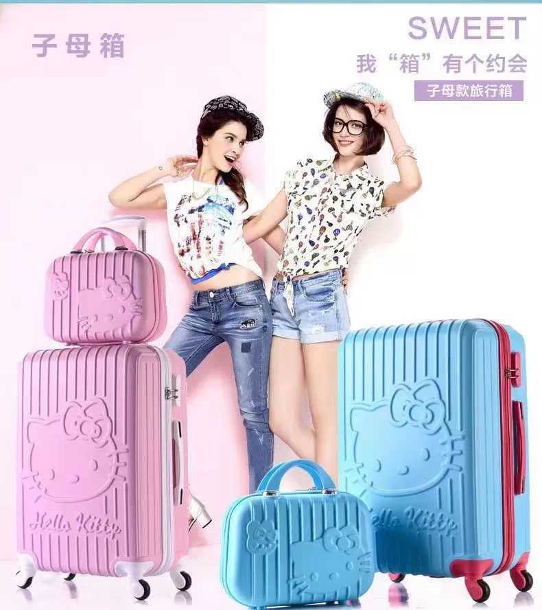 Hello Kitty ins trendy cute suitcase 20 inch 24 inch trolley female ...