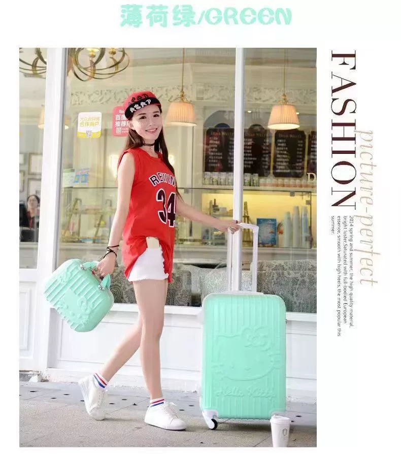 Hello Kitty ins trendy cute suitcase 20 inch 24 inch trolley female ...