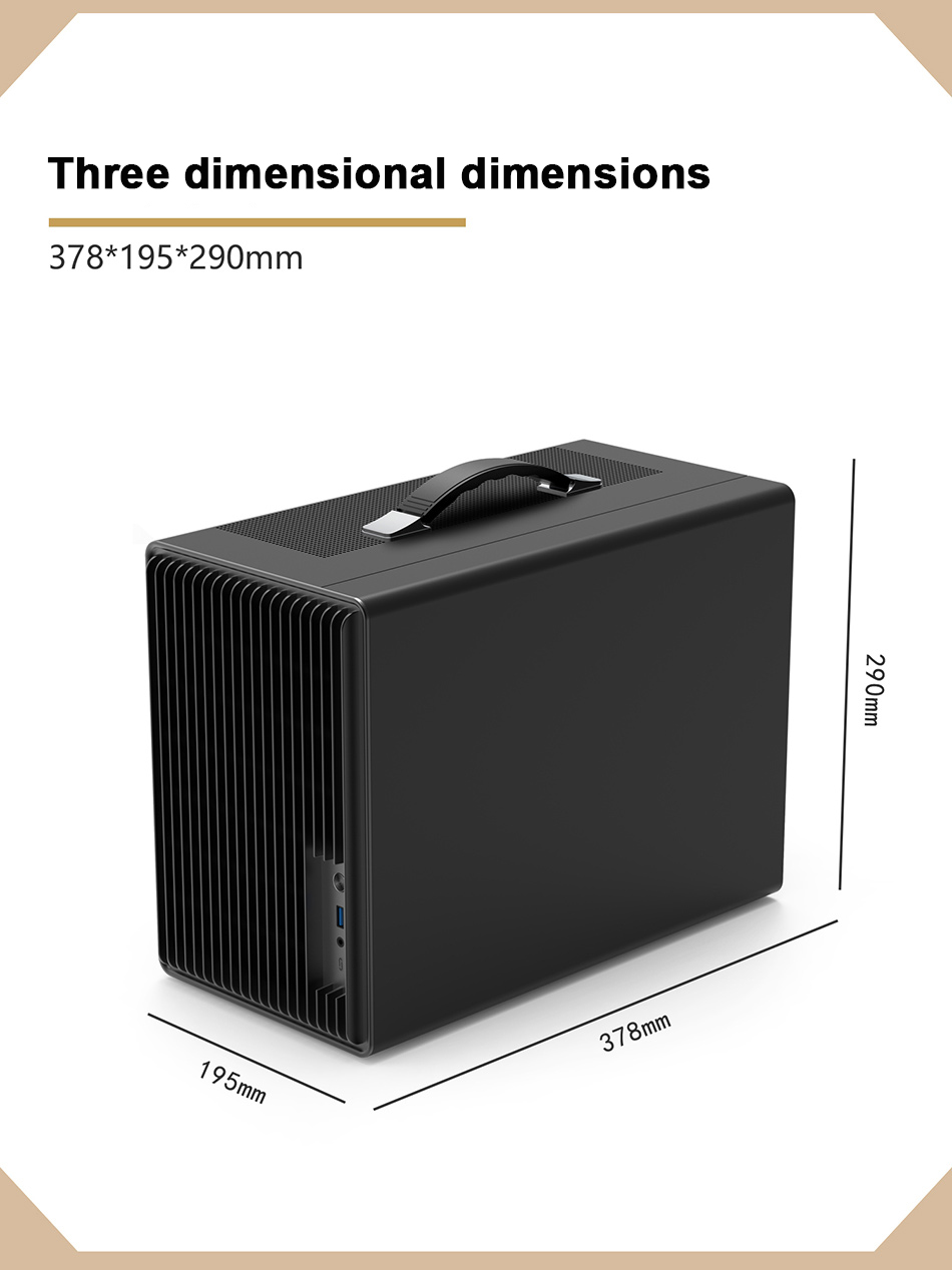 Power Train P40 Mesh MATX Desktop Case Handheld DIY Mini Compact ITX ...