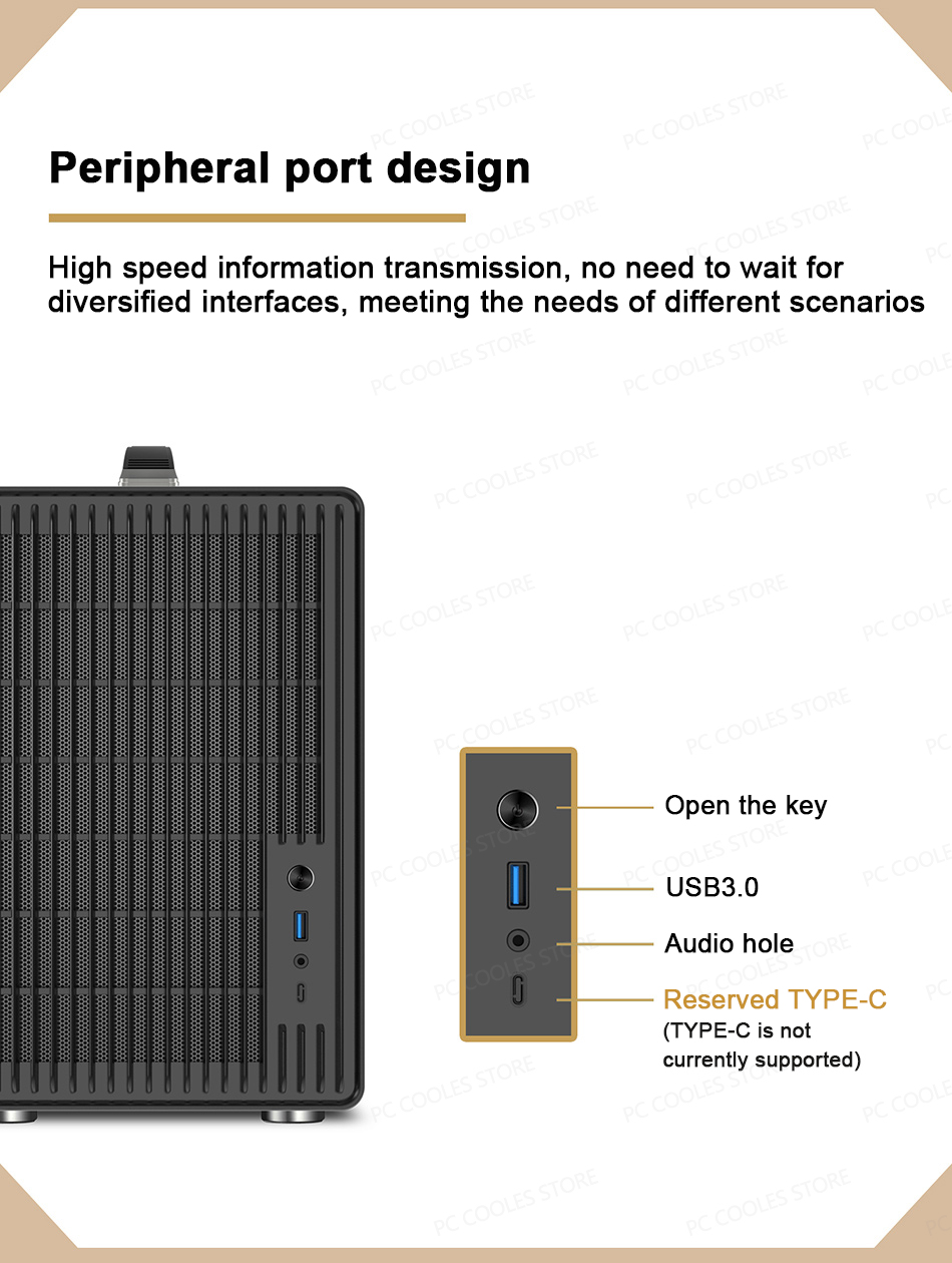 Power Train P40 Mesh MATX Desktop Case Handheld DIY Mini Compact ITX ...