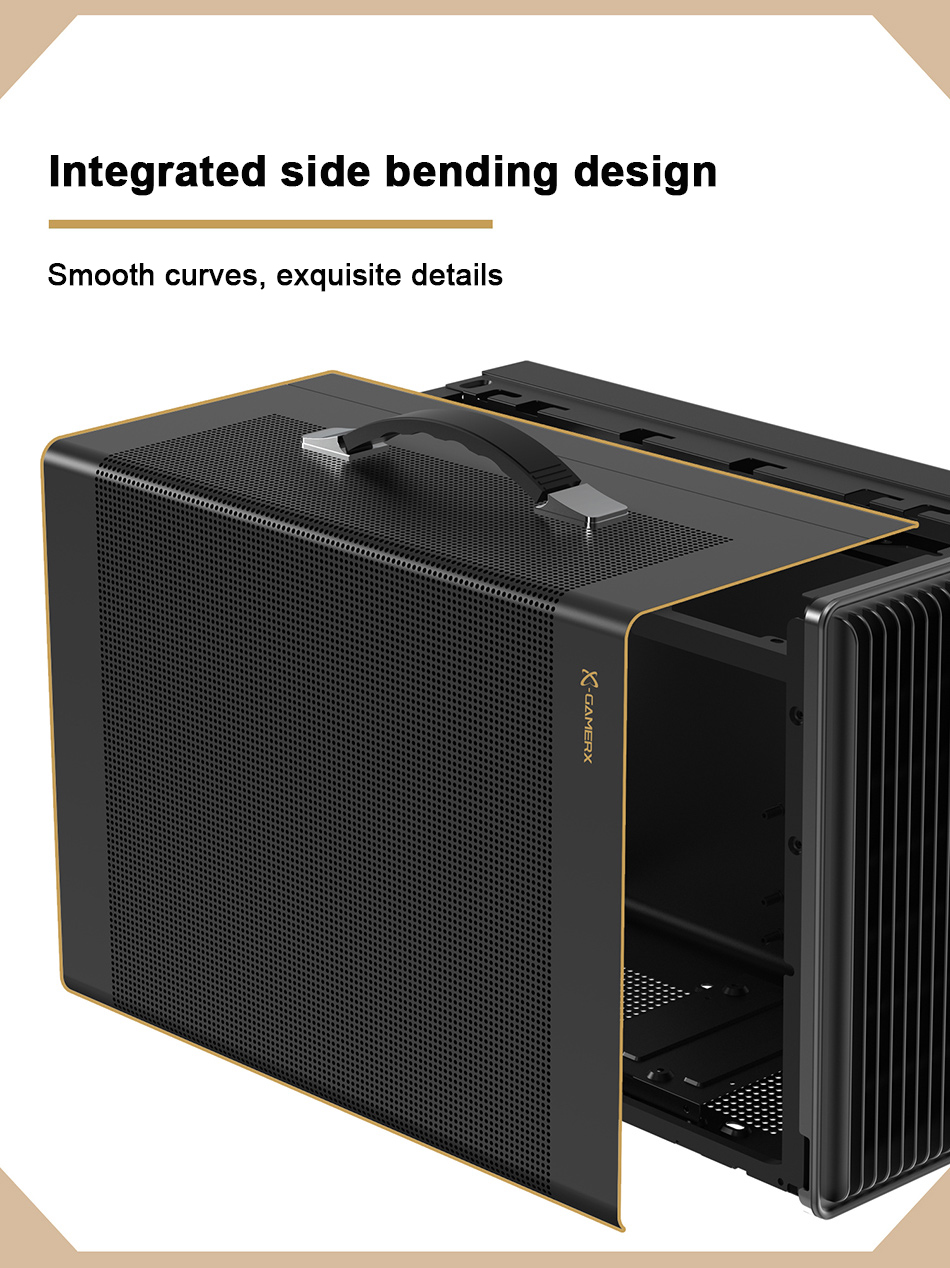 Power Train P40 Mesh MATX Desktop Case Handheld DIY Mini Compact ITX Computer Chassis Supports ...