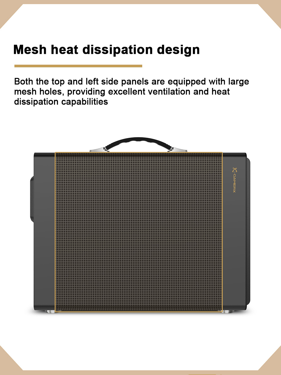 Power Train P40 Mesh MATX Desktop Case Handheld DIY Mini Compact ITX ...