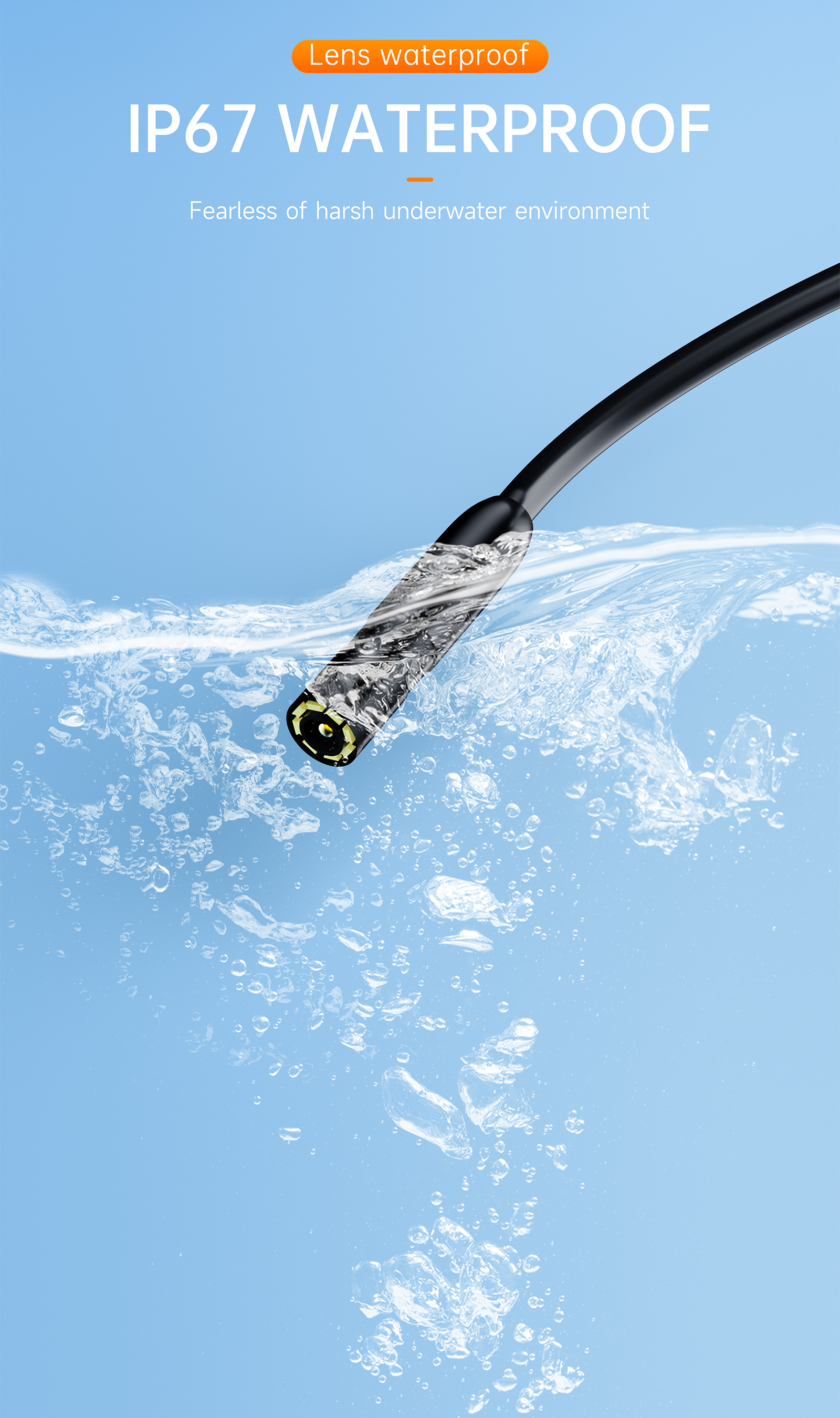 Endoscope Camera 2K 1440P For iPhone 16 pro max plus 15 14 13 12 ...