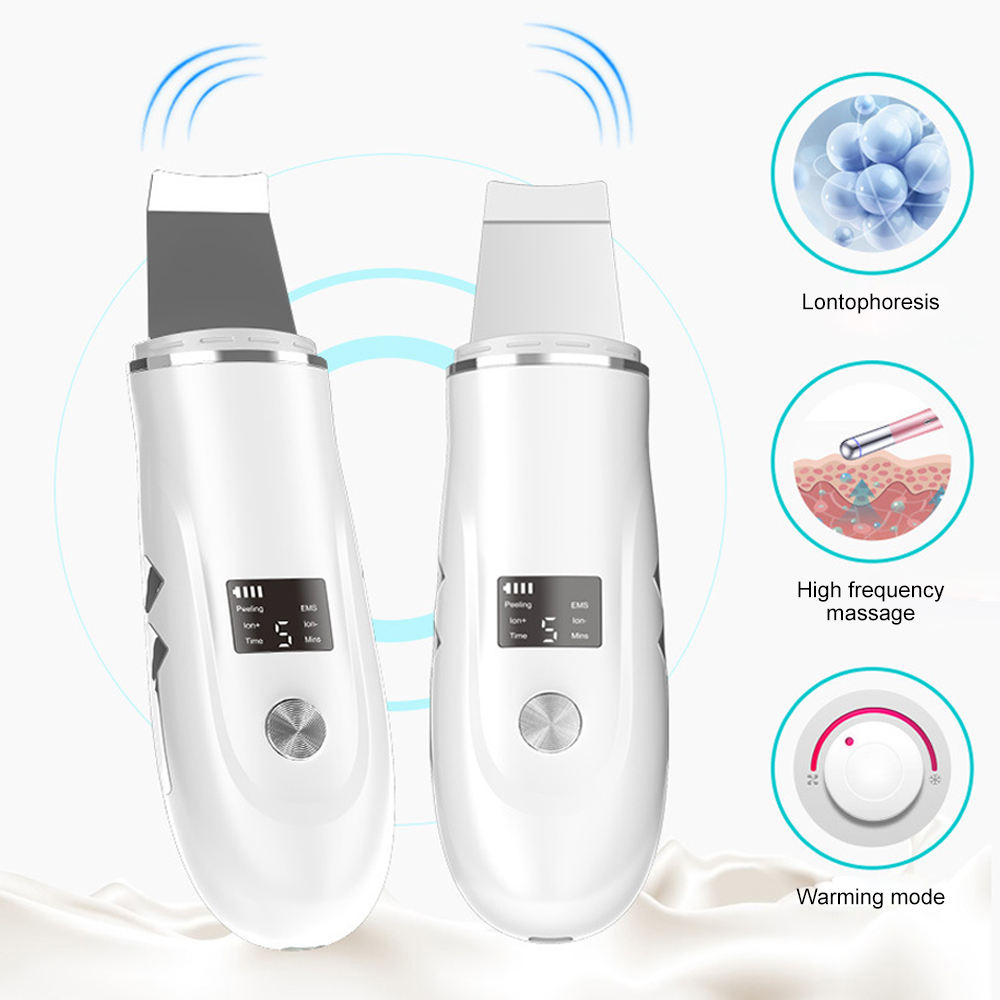INSMART LED Display Ultrasonic Facial Scraper Skin Cleanser Facial ...