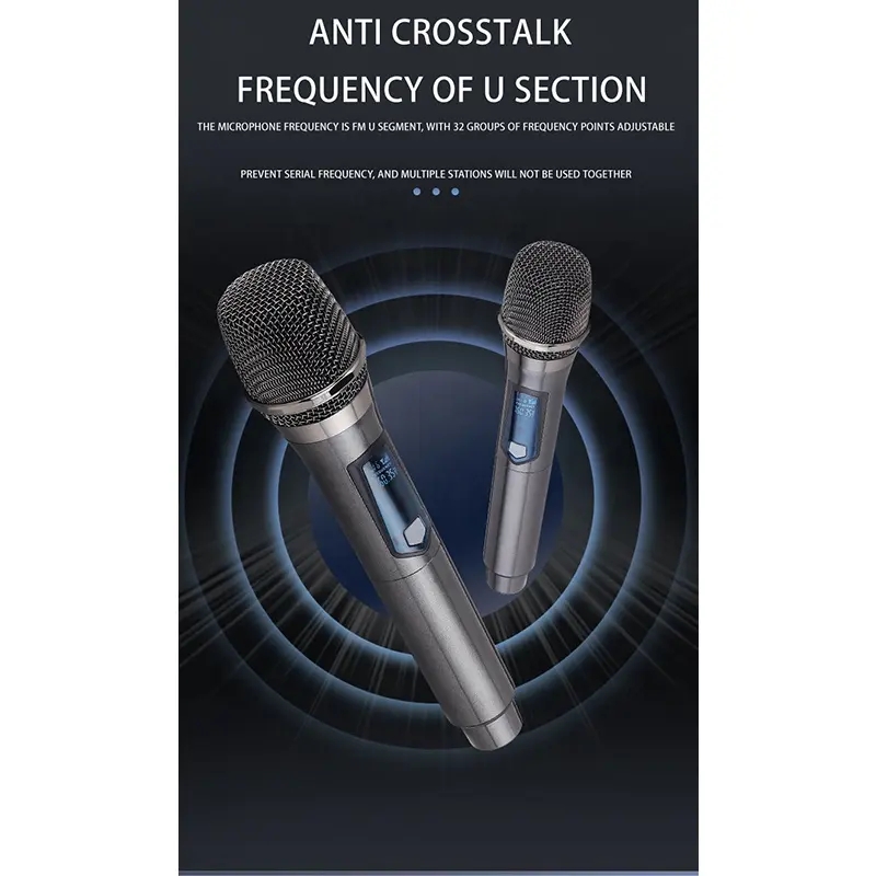 Professional FM Handheld Wireless Dynamic Mic Anti interference ...