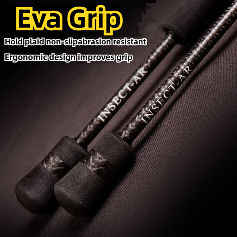 INSECT-AR 2.06m/2.28m Light Action Fishing Rod Full Hollow Carbon Tip ...
