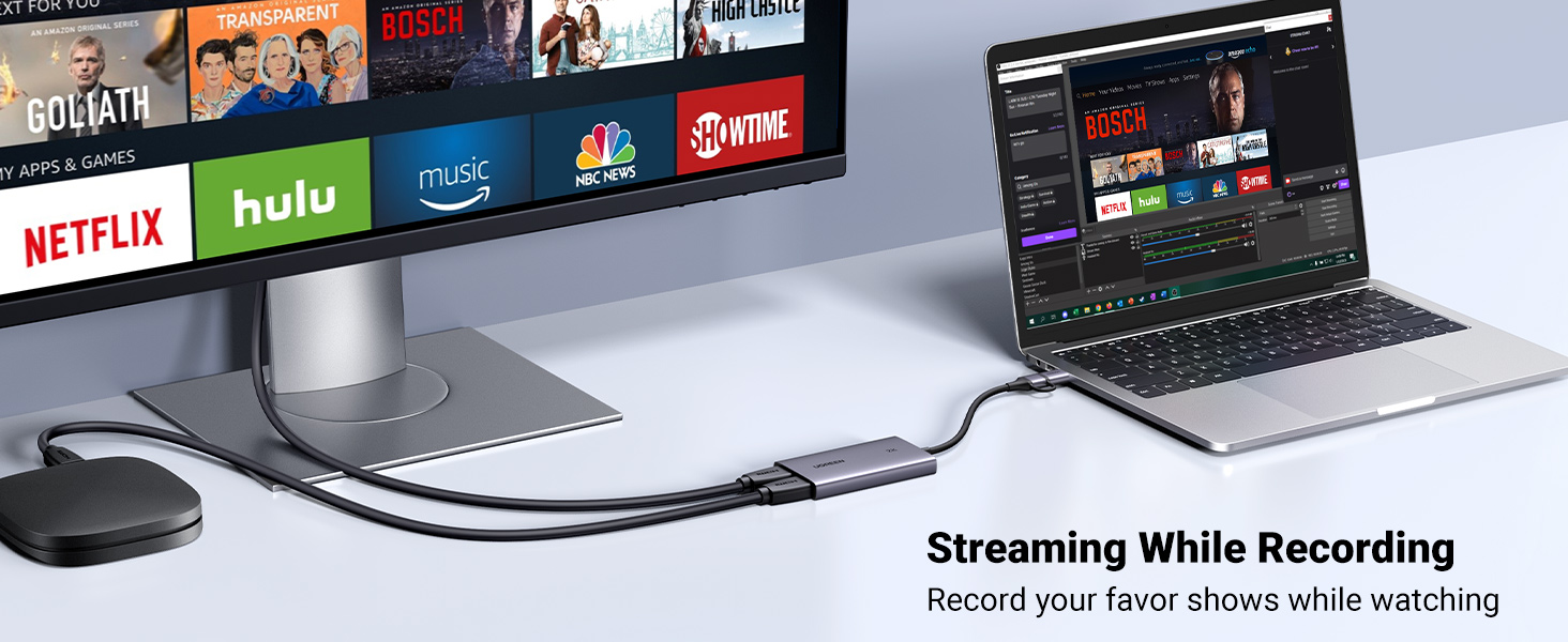 UGREEN 2 IN 1 HDMI to USB Video&Audio Capture Card 4K 30Hz Loop-out 2K ...