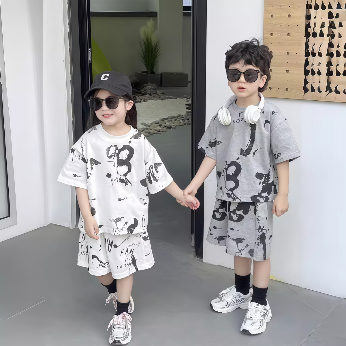 【Beryl kids】Children's suit cartoon graffiti suit stylish children's ...