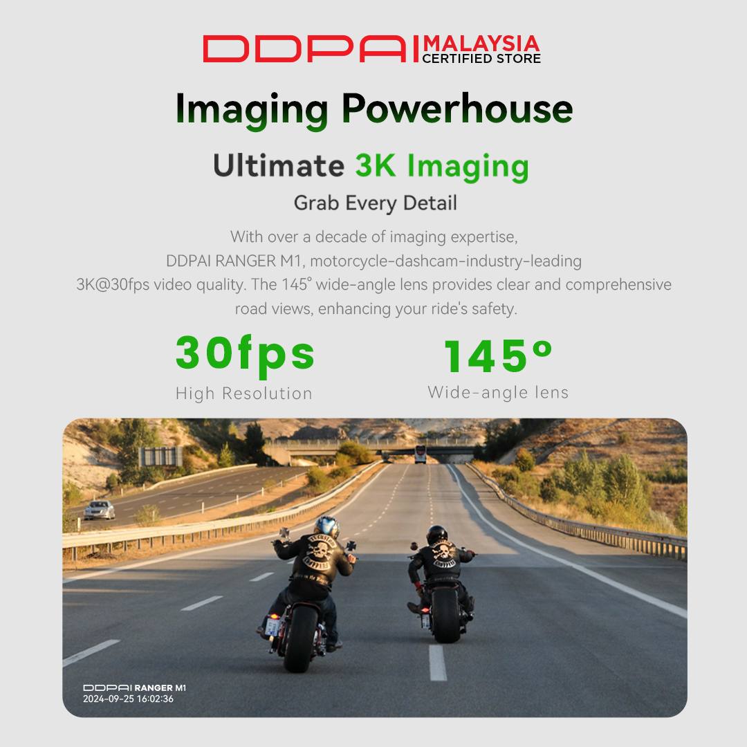 [NEW LAUNCH] DDPAI Ranger M1 Dual 3K UHD GPS Front & Rear Motorcycle ...