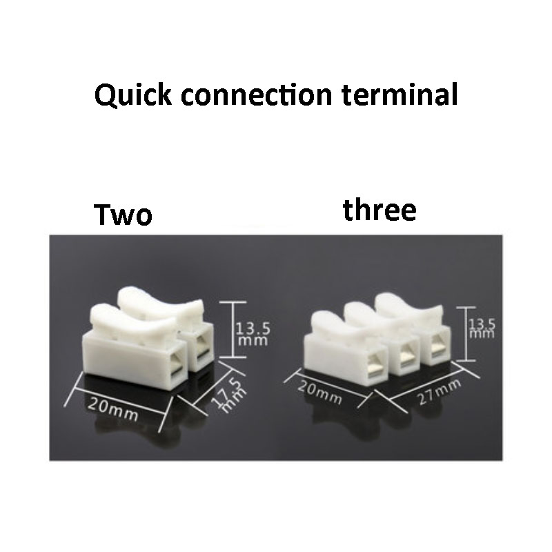 No Solding Quick 2P Cable Wire Connector No Screw Terminal Block Spring ...